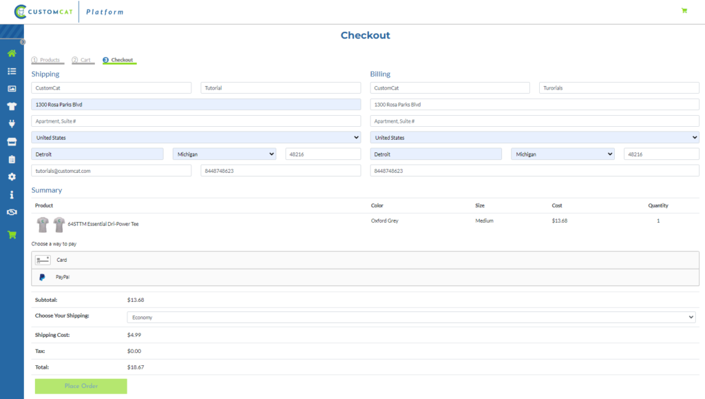 [Tutorial] Placing a Manual Order - CustomCat